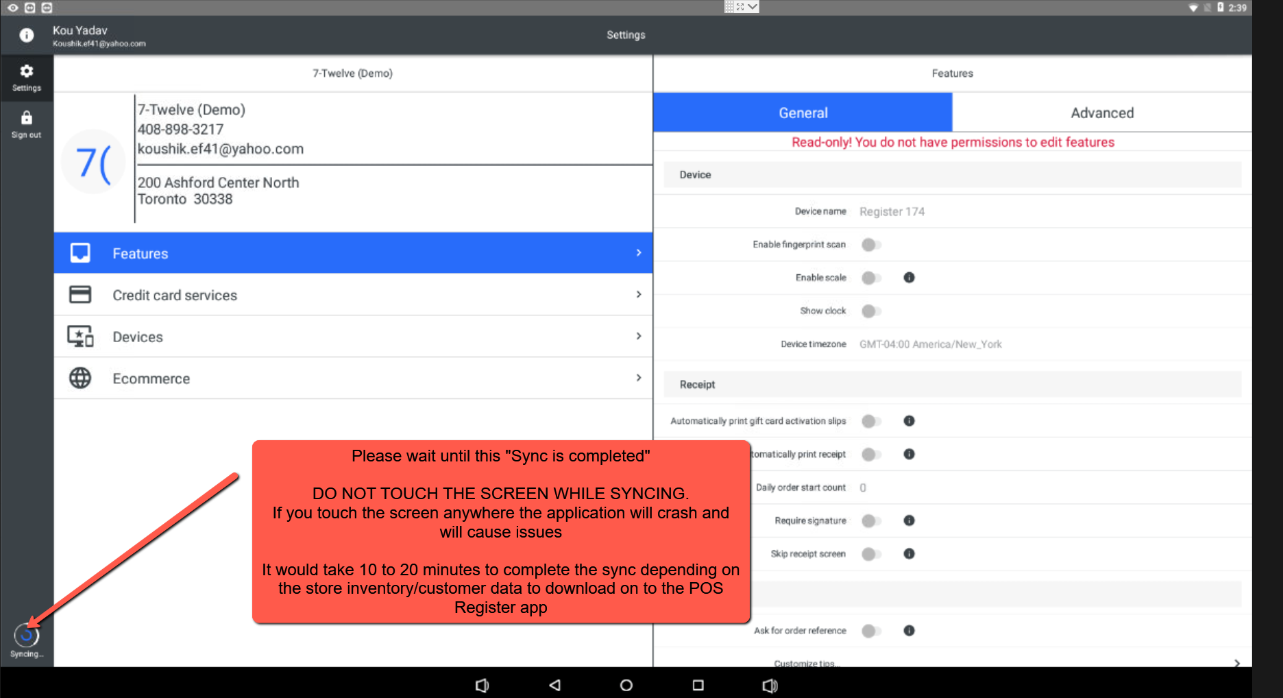 DATABASE RESET ( DO NOT perform this unless advised and approved by Franpos team )